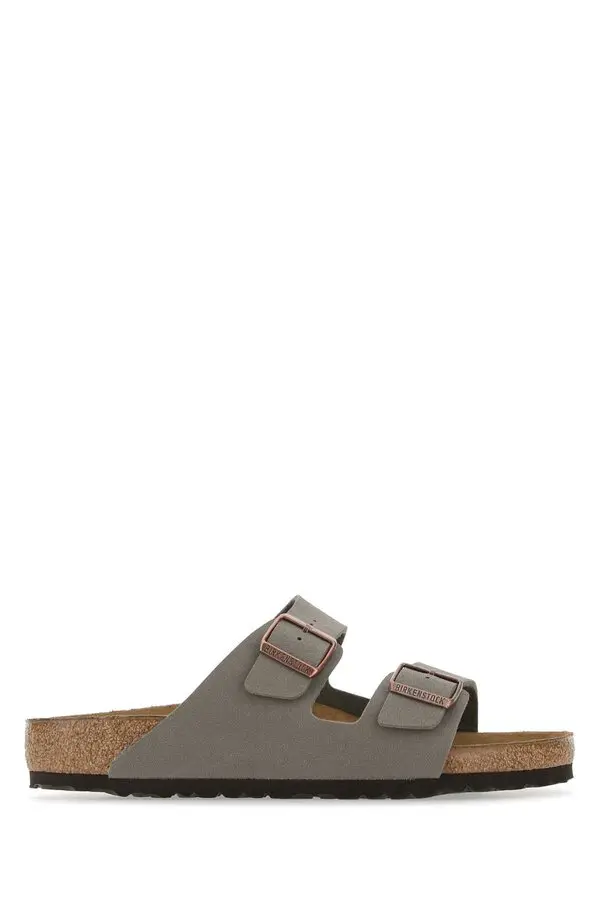 BIRKENSTOCK Leather Slip-on Slippers - Brown