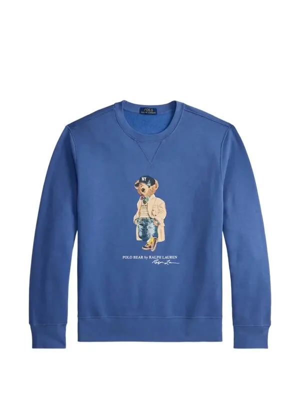 Polo Ralph Lauren Polo Bear Crewneck Rib-knit V-inset Sweater