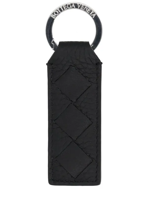 Bottega Veneta Inspired Mini Leather Keychain