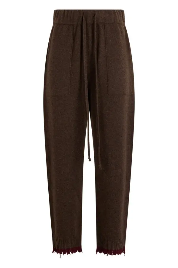 UMA WANG Cashmere Trousers - Brown