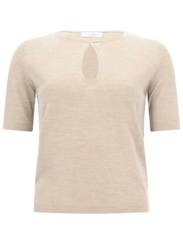 Max Mara Silk-blend Keyhole Top