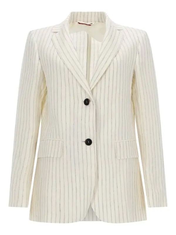 Max Mara Linen Pinstripe Blazer