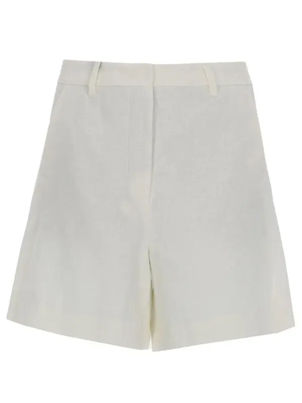 Max Mara Tailored Linen Shorts - White