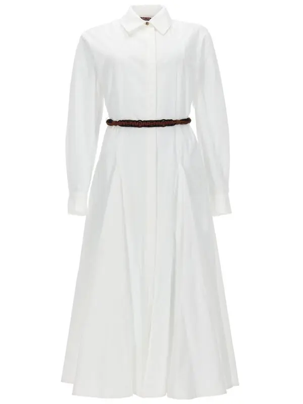 Max Mara Cotton Poplin Chemisier Gown