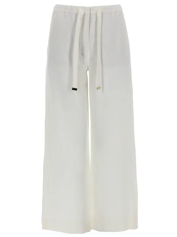 Max Mara Amedea Linen Trousers - White