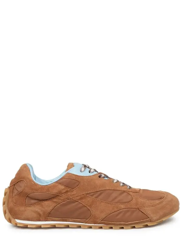 Bottega Veneta Orbit Flash Leather Sneakers - Brown