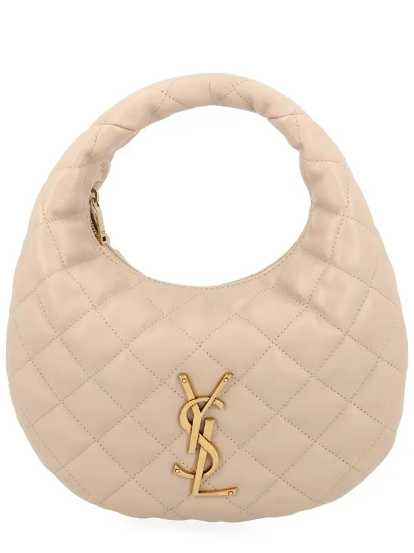 Saint Laurent Lambskin Handbag - Beige