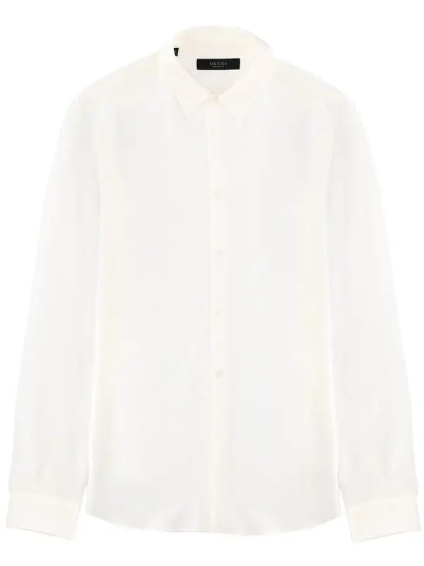 Gucci Silk Button-front Shirt - White