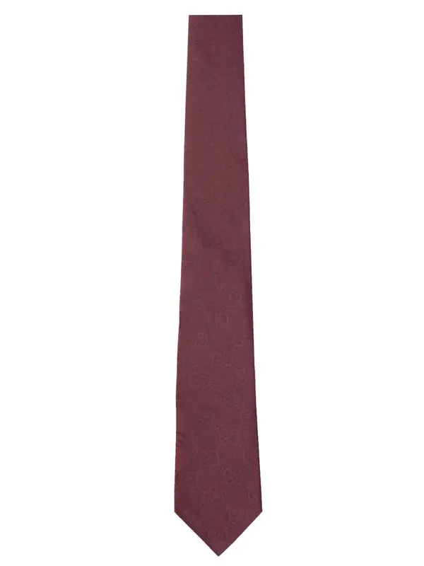 Gucci Cotton And Silk Tie - Bordeaux