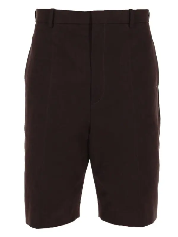 Bottega Veneta Cotton Gabardine Shorts - Brown