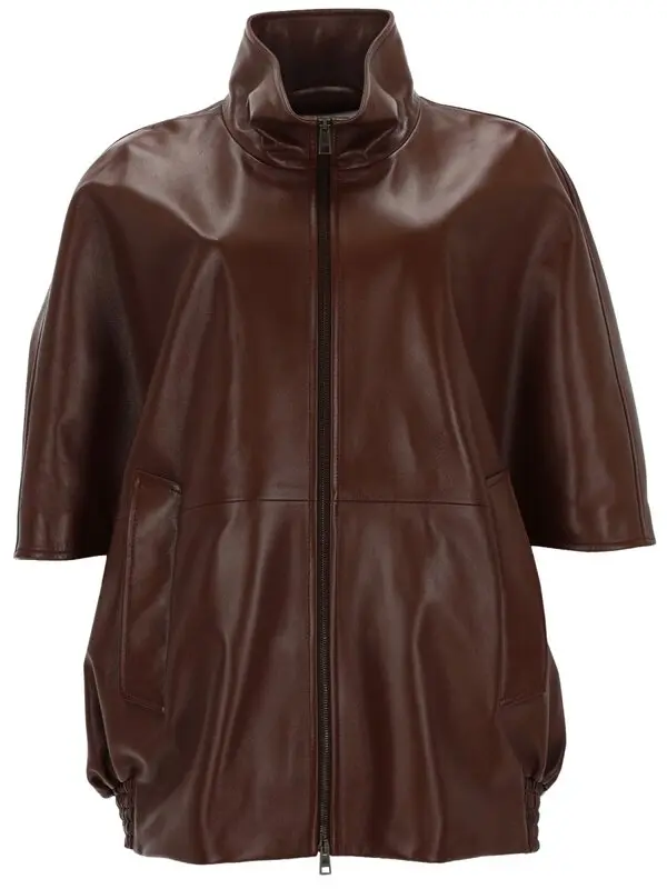 Balenciaga Leather Zip Jacket
