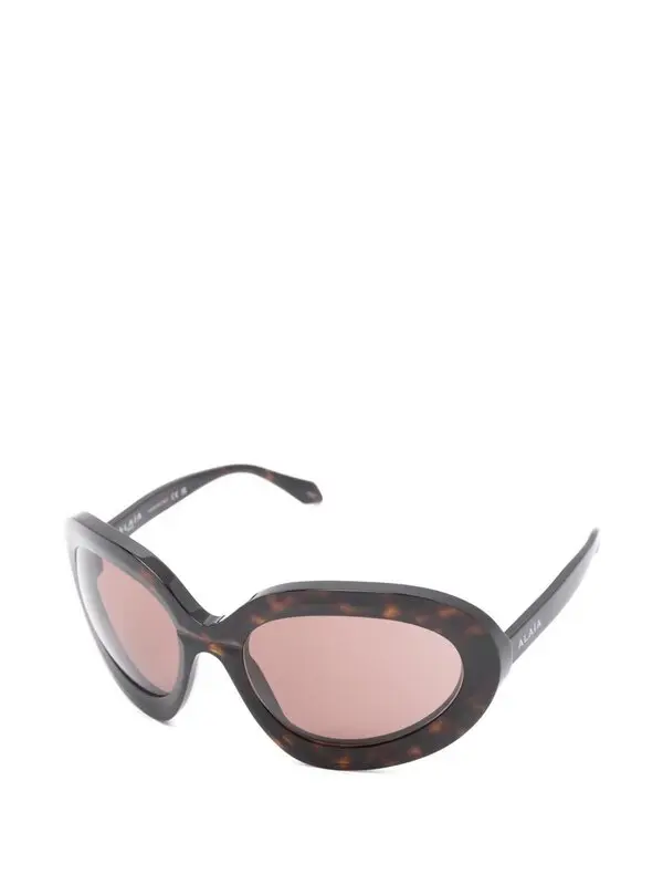 Alaïa Tortoiseshell Sunglasses - Black
