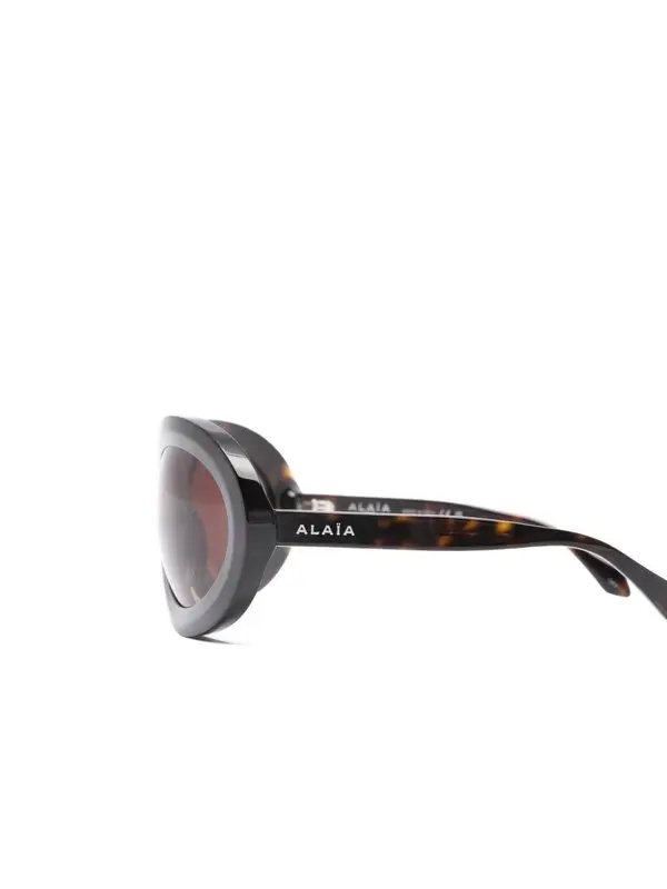 Alaïa Tortoiseshell Sunglasses - Black