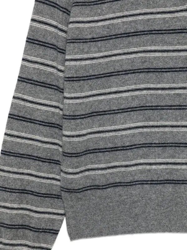 DUNST Wool Blend Striped Polo Shirt