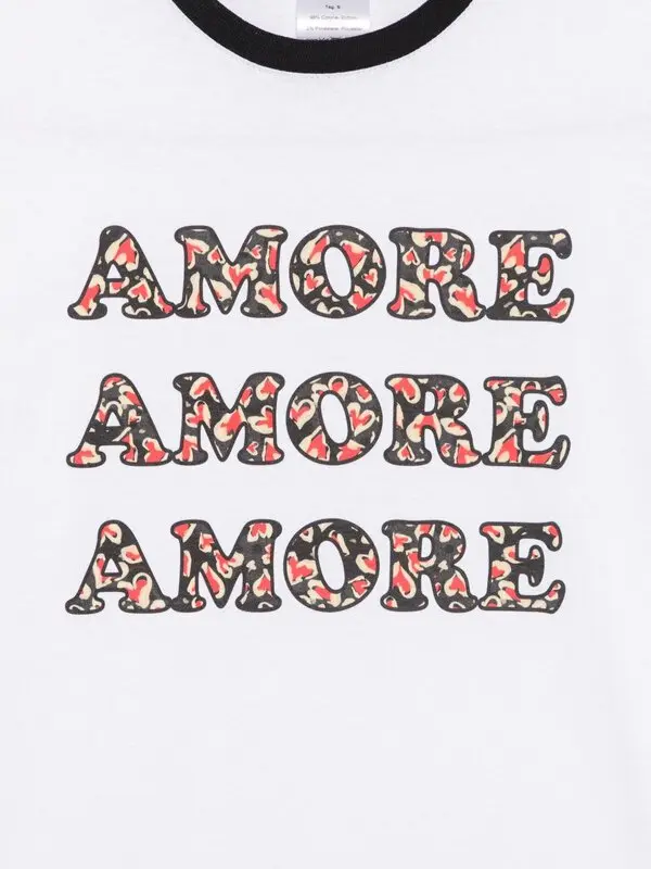 ALESSANDRO ENRIQUEZ Amore Print Cotton T-shirt