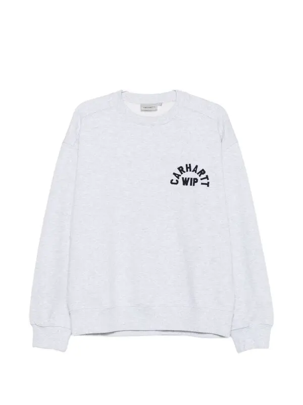 Carhartt Work In Progress Logo Cotton Sweatshirt - Grey