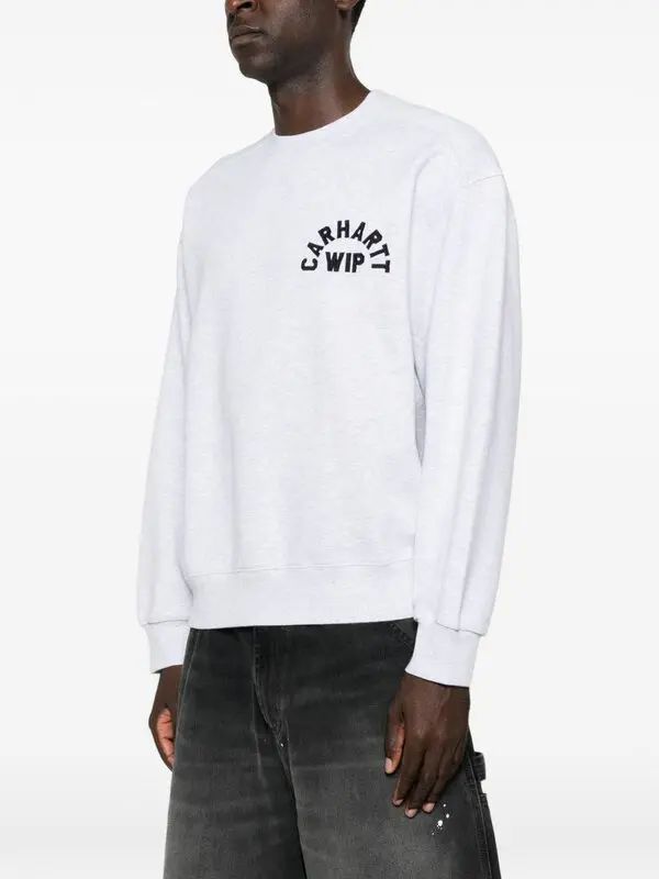 Carhartt Work In Progress Logo Cotton Sweatshirt - Grey