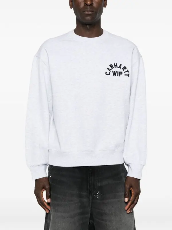 Carhartt Work In Progress Logo Cotton Sweatshirt - Grey
