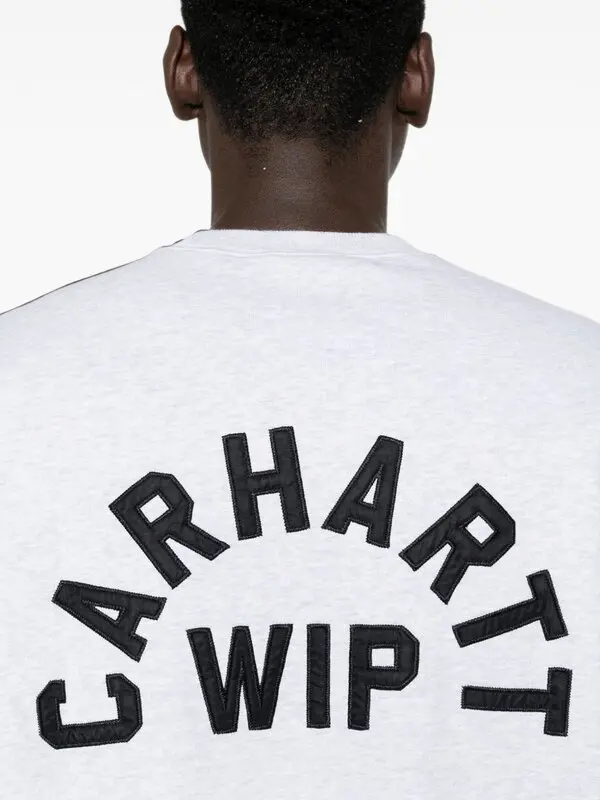 Carhartt Work In Progress Logo Cotton Sweatshirt - Grey