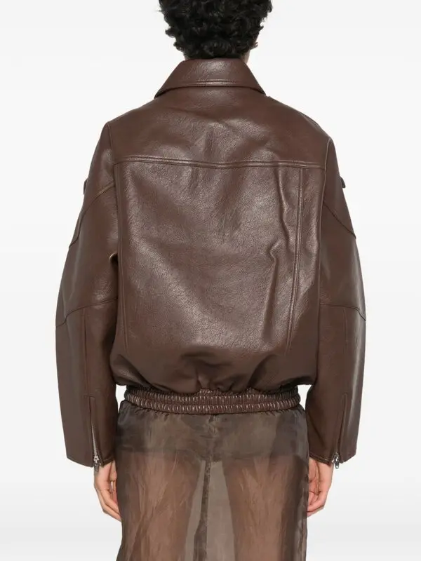 THE FRANKIE SHOP Hudson Faux Leather Bomber Jacket
