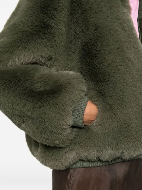 THE FRANKIE SHOP Senna Faux Fur Bomber Jacket