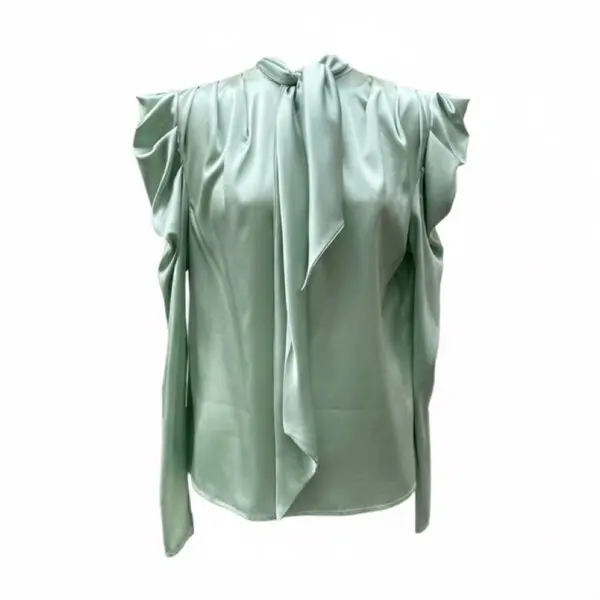IMAATU Silk Satin Tie-neck Blouse
