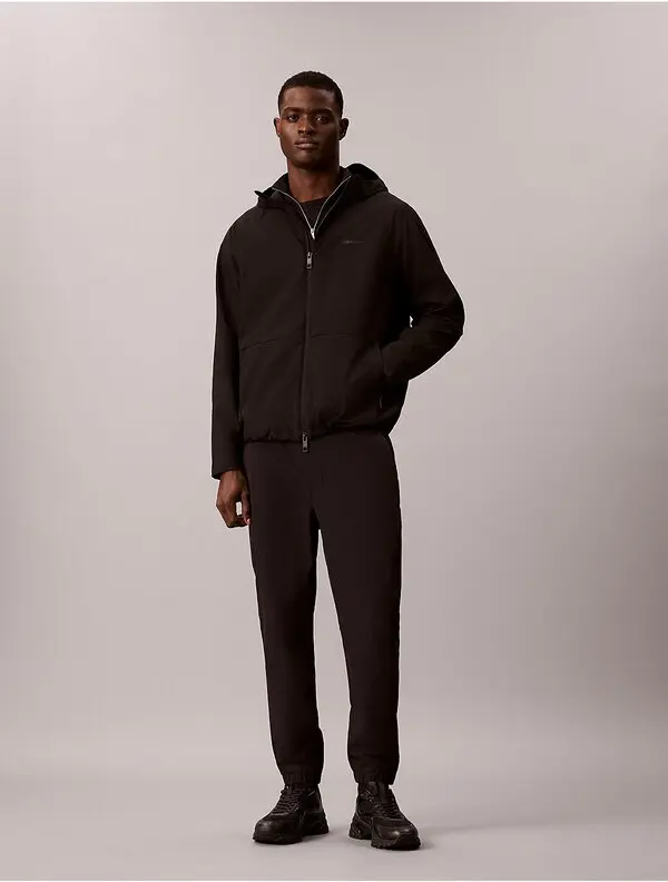 Calvin Klein Slim Tech Pull-on Dobby Pants - Black