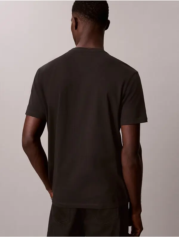 Calvin Klein Garment-washed Graphic Logo Tee - Black