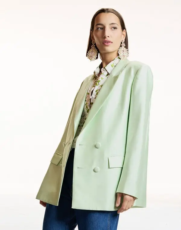 Cynthia Rowley The Breakers Double Breasted Blazer