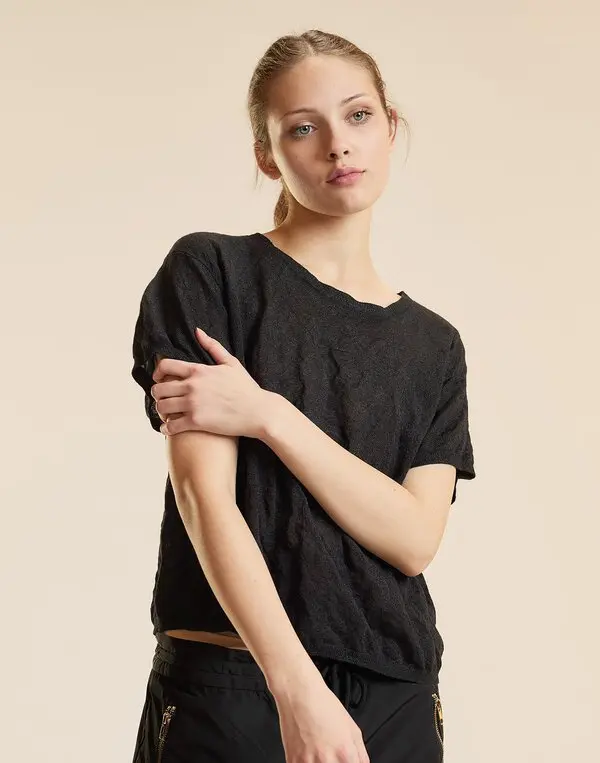 Cynthia Rowley Parchment Knit Tee