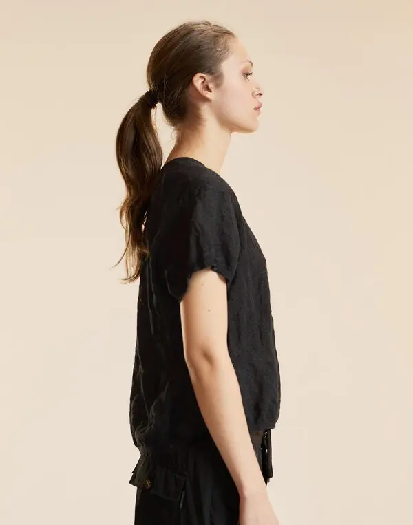 Cynthia Rowley Parchment Knit Tee