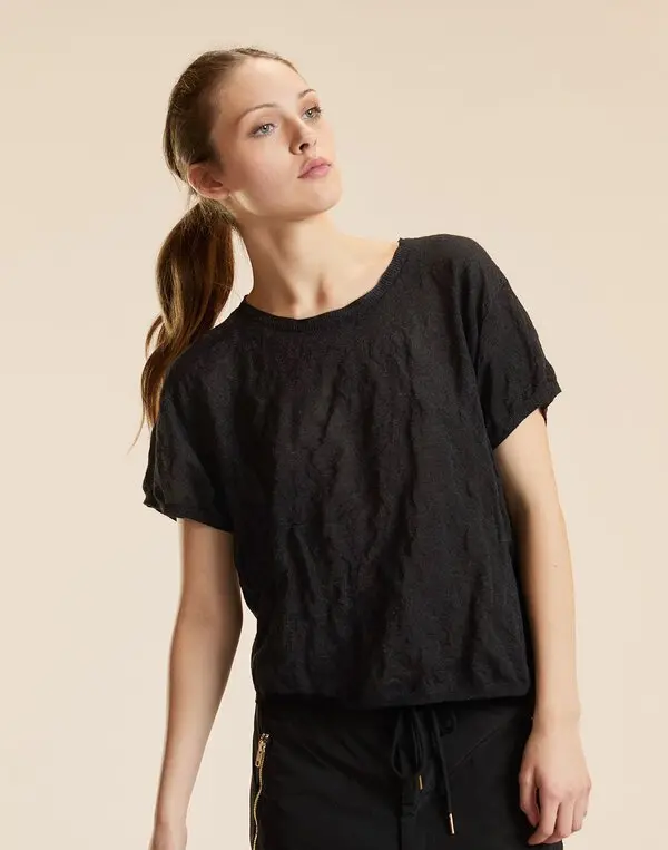 Cynthia Rowley Parchment Knit Tee