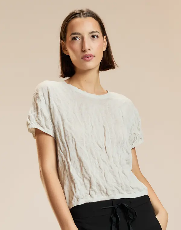 Cynthia Rowley Parchment Knit Tee