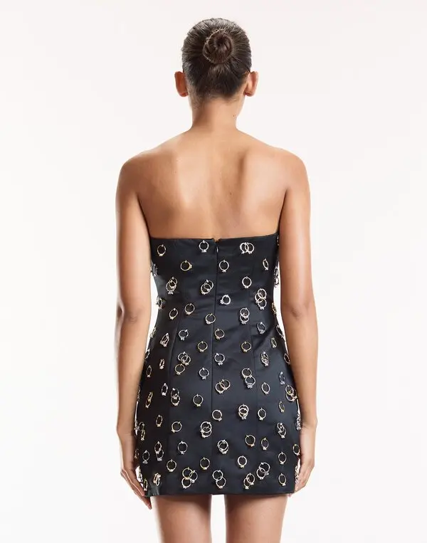 Cynthia Rowley Embellished Strapless Mini Dress