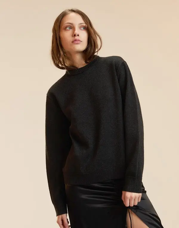 Cynthia Rowley Metallic Knit Crewneck