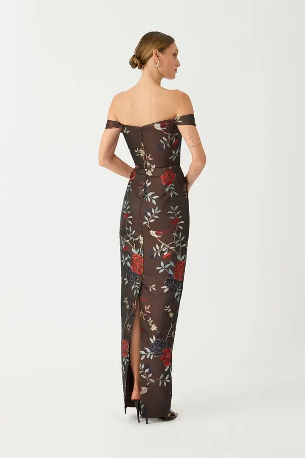 SAU LEE Joanna Jacquard Gown