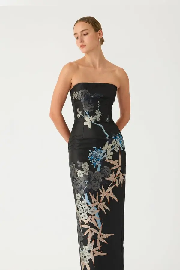 SAU LEE Ilsa Jacquard Gown