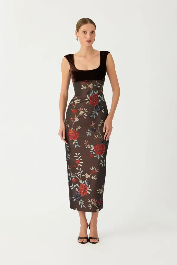 SAU LEE Tove Jacquard Dress