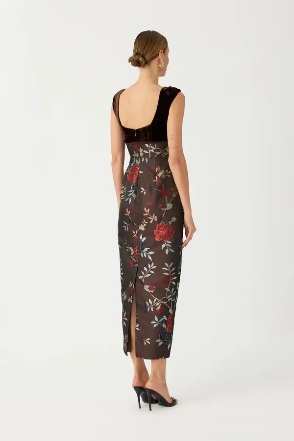 SAU LEE Tove Jacquard Dress