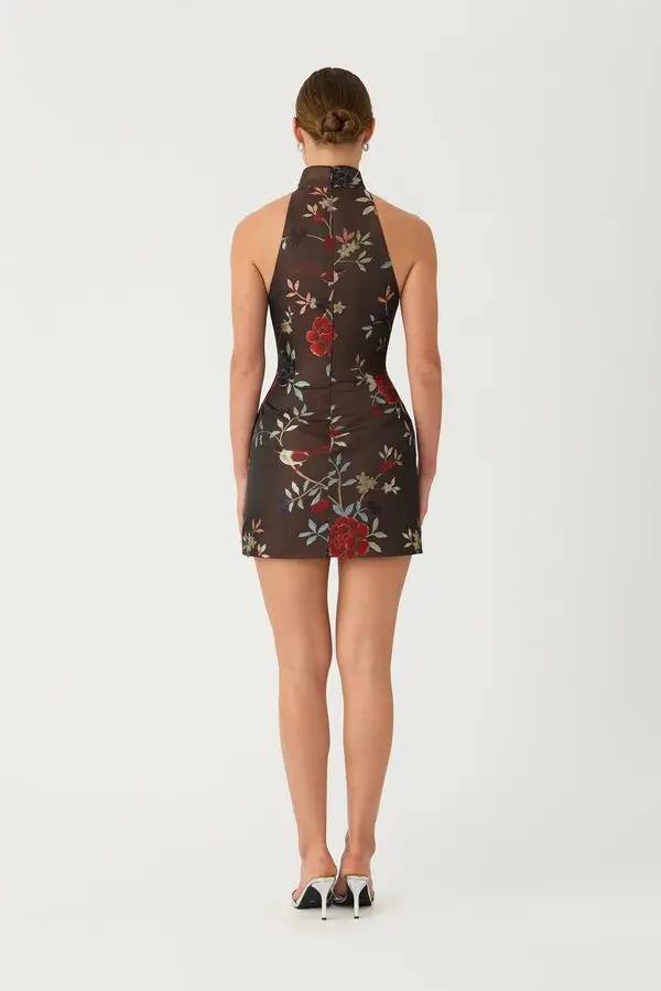 SAU LEE Eva Jacquard Mini Dress