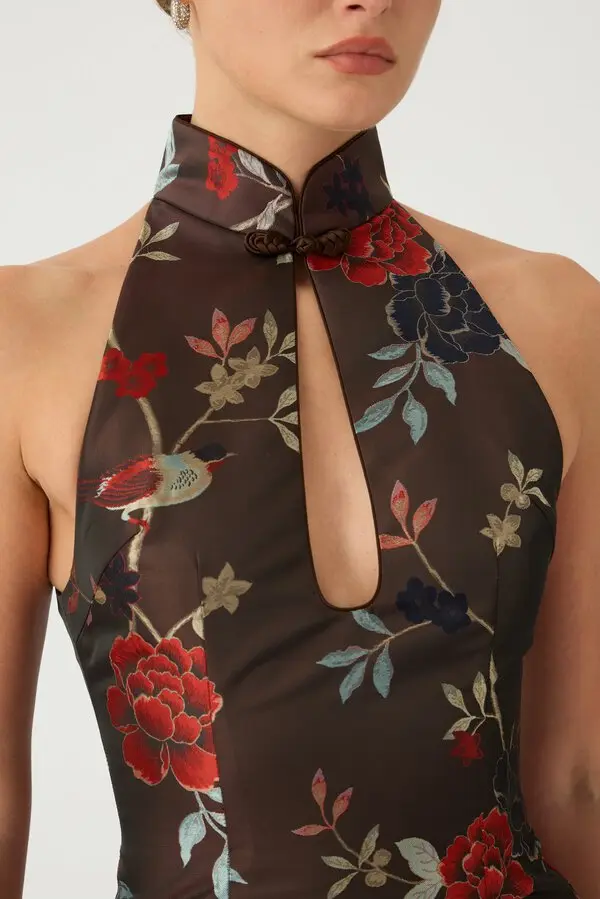 SAU LEE Eva Jacquard Mini Dress