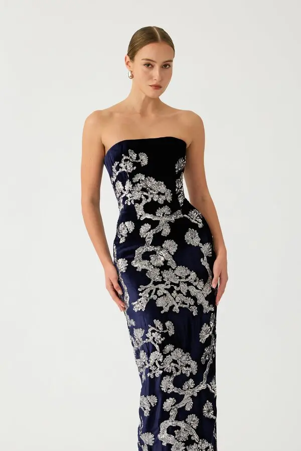 SAU LEE Ilsa Velvet Gown