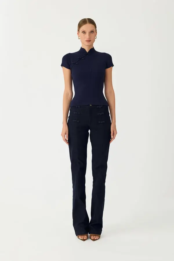 SAU LEE Evan Knit Top