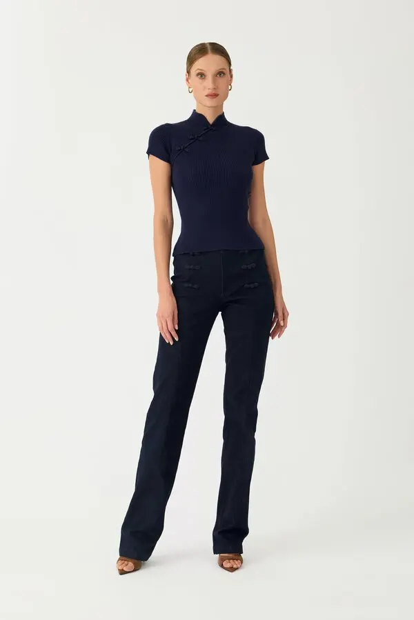 SAU LEE Evan Knit Top