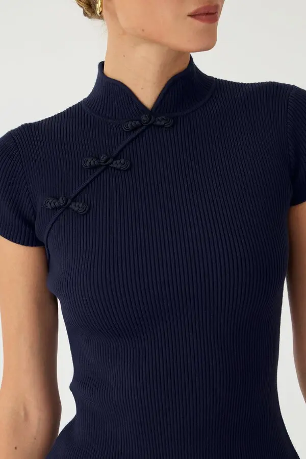 SAU LEE Evan Knit Top