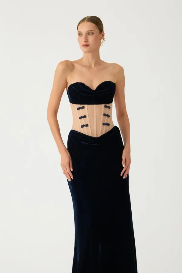SAU LEE Manon Velvet Gown