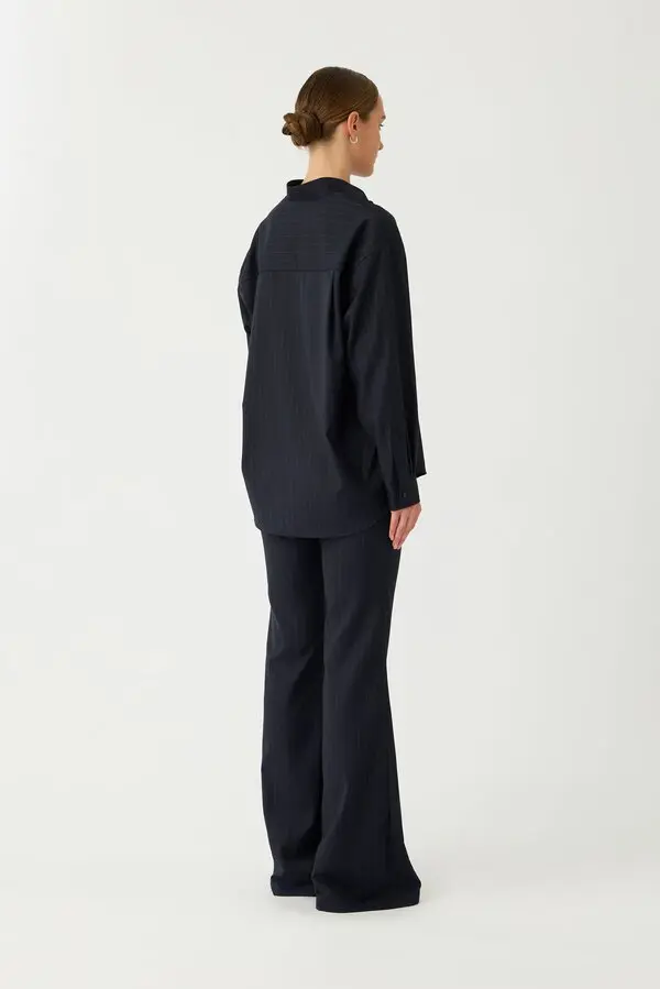 SAU LEE Leo Pinstripe Shirt