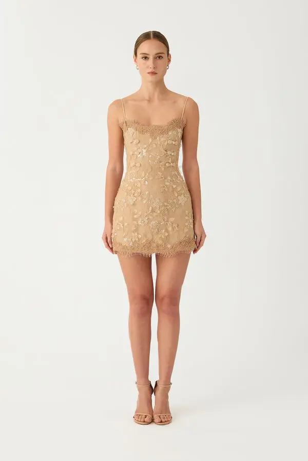 SAU LEE Romy Lace Mini Dress