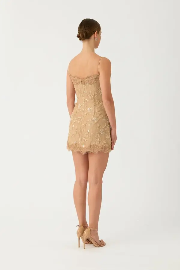 SAU LEE Romy Lace Mini Dress
