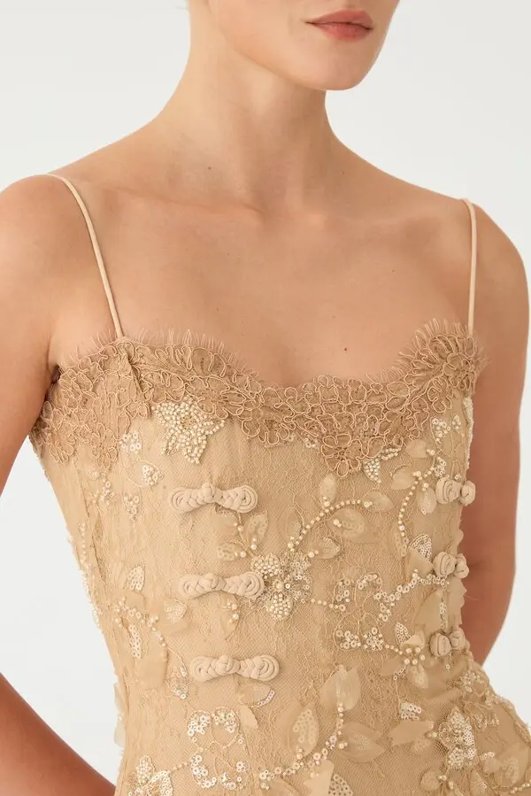 SAU LEE Romy Lace Mini Dress